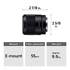 Sony FE 35mm F1.8 Large Aperture Prime Lens (SEL35F18F)