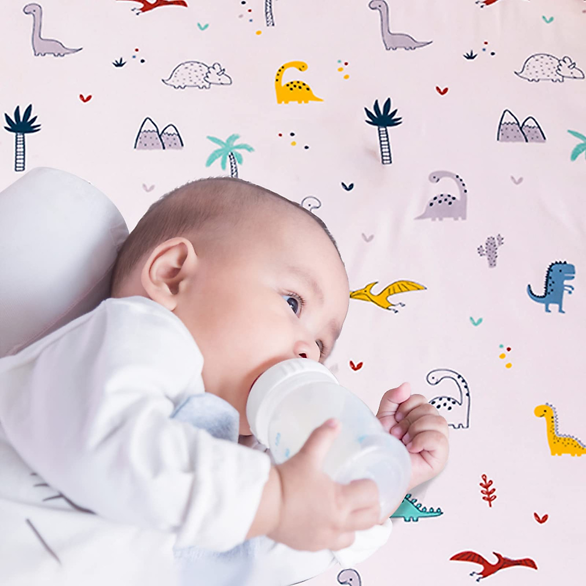 Waterproof Fitted NUKLOR Crib Mattress Pad and Toddler Crib Mattress, Protective Baby Crib Mattress Cover, Bedding Sets Breathable and Hypoallergenic for Boys and Girls (27.5'' x 52'' x 6'' 1Pack)