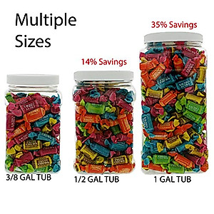 Tootsie Roll Midgies Assorted (Medium) Size 1.5LB - Original Individually Wrapped Assorted Flavor Tootsie Rolls in 48 FL OZ Gift Ready Reusable Square Jar