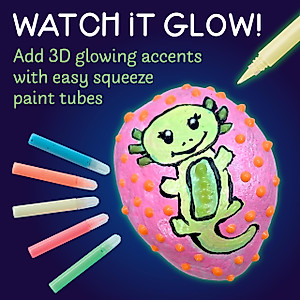 Creativity for Kids Glow in the Dark Rock Painting Kit: Crafts for Kids Ages 6-8+, Painting Rocks Arts and Crafts, Kids Gift