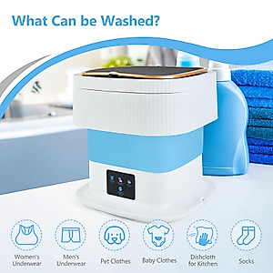 Portable washing machine and Spin Dryer, Portable Washer Cleans Underwear,Baby Clothes,Small Clothes,Pet Clothes for Traveling Camping Apartments Hotel Dormitories RV.(Blue, 11.5L)