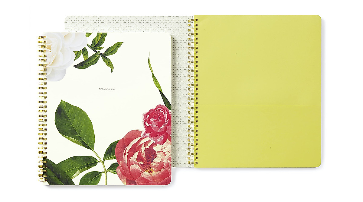 Kate Spade Large Spiral Notebook with 160 Pages | Floral Design