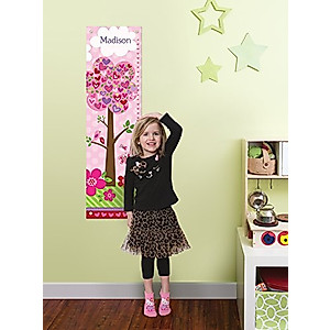 Personalized Growth Chart for Kids, Floral Pink - I See Me!