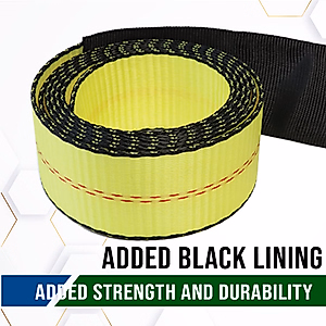 Boxer 2" x 10ft Pro Lasso Tow Strap with D Ring & Protective Sleeve – Car Tie Down, Auto Hauler, Auto Transport – 10,000lbs - 4 Pack