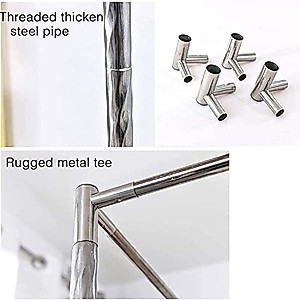 Stainless Steel Canopy Bed Frame,Mosquito Net Door Quattro Canopy Frame, Canopy Frame, Single/Double/King-Size Bed Frame (Color : Silver, Size : 1.8x2m Bed)