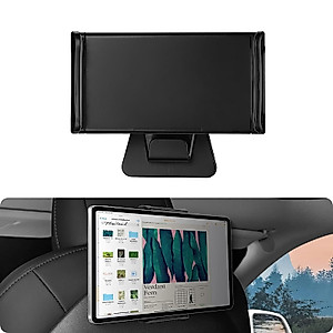 BASENOR 2025 Upgraded Tesla Model Y Model 3 Model S Model X LR/Plaid Tablet Holder Headrest Tablet Mount, 360° Adjustable Travel Rotation Tesla Car Headrest Stand Cradle Accessories