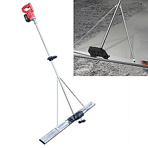 21V Electric Concrete Vibrators Cordless Concrete Vibrator Surface Power Trowel Vibrator Leveling Tool Concrete Tools Cement Screed Flattening Machine with 59"Screed Blade Rulder