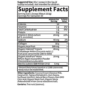 Garden of Life Grass Fed Collagen Super Beauty Powder - Blueberry Acai, 20 Servings, Collagen Powder for Women Skin Hair Nails Joints, Collagen Peptides Powder, Collagen Protein, Collagen Supplements