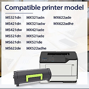 DRAWN (High Yield) 1 Pack Compatible 56F1000 Toner Cartridge Replacement for Lexmark MS321 Toner Cartridge for MS621dn MS321dn MS421dn MX321adw MX521ade MX522adhe MS521dn MX622adhe Printer Ink