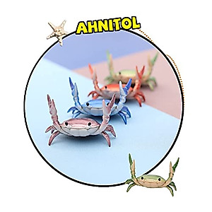 Vuwuma 4PCS New Japanese Creative Cute Crab Pen Holder Weightlifting Crabs Pen Stand Pen Holder for Desk Stationery Gift for Pen Lovers, Shopwindow, Office