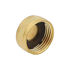 HYDRO MASTER 0712901 Brass Garden Hose Cap, 2 Pack of Solid Brass,3/4 Inch Garden Hose Thread Female End.