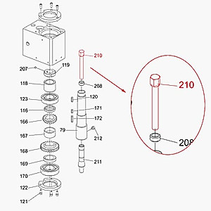 AUIDO Drawbar, SIEG X2&X2L&SX2&JET JMD-1L&CX605&Grizzly G8689&Little Milling 9&Clarke CMD300 R8 Spindle Mini Mill spares parts (R8)