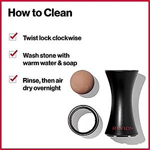 Face Roller by Revlon, Oily Skin Control for Face Makeup, Oil Absorbing, Volcanic Reusable Facial Skincare Tool for At-Home or On-the-Go Mini Massage