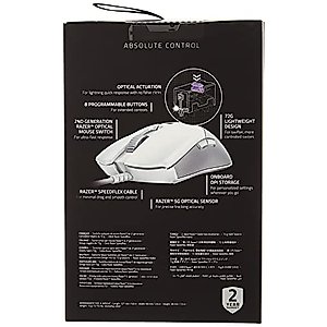 Razer Viper Ultralight Ambidextrous Wired Gaming Mouse: 2nd Generation Razer Optical Mouse Switches - Razer 5G Optical Sensor - 71g Lightweight Design - Speedflex Cable - Mercury White
