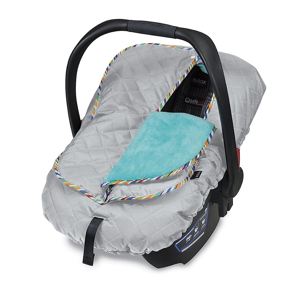 Britax B-Warm Insulated Infant Car Seat Cover, Machine Washable, Arctic Splash