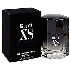 Paco Rabanne Paco rabanne black xs for men eau de toilette spray, 3.4 ounce, 3.4 Fl Oz