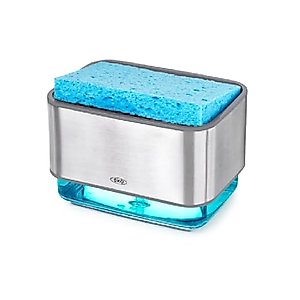 OXO Good Grips Stainless Steel Soap Dispensing Sponge Holder - Clear, One Size