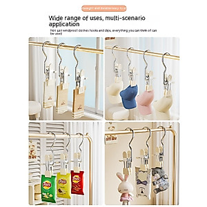 10/30/50Pcs Space-Saving Clothespin, Upgrade Double Head Clamp Dipped Hanger for Closet Hooks Garment Clip Hat Pants Storage Hanging Travel Hook (White, 10PCS)