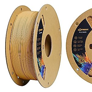 LOTMAXX Matte PLA Filament 1.75mm Matte PLA 3D Printer Filament, 1kg Cardboard Spool (2.2lbs), Dimensional Accuracy +/- 0.03mm, Fit Most FDM Printer(Matte Wood)