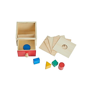 Adena Montessori Sorting Drop Box Toy with 6 Borad and Drawer Educational Toys for Kids Baby Toddlers