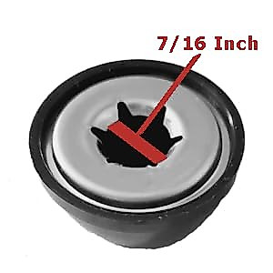 Quadrapoint Hub Cap for Popular Red Wagon Brand Plastic & Folding Wagons 7/16" BLACK (NOT for Wood or Steel Wagons) (Black)