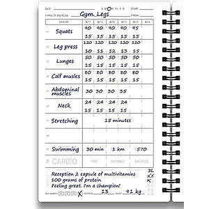 Undated Fitness Log Book & Workout Planner - Designed by Experts Gym Notebook, Workout Tracker, Exercise Journal for Men Women