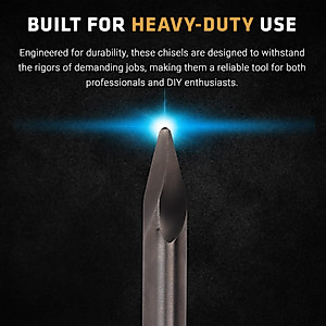 Century Drill & Tool, 87933, 23/32"X24",SDS Max,Bull Point Chisel, Masonry Tool.