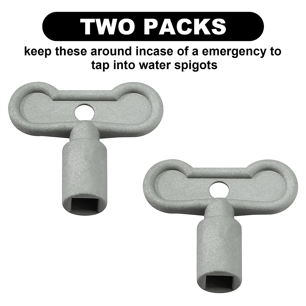 Aulpq 5/16 in Sillcock Key, 80132, Water Key, Water Spigot Key, Water Shut Off Key, Outdoor Faucet Handle,-4 Pcs.