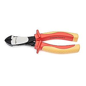 Amazon Basics 1000 Volt VDE Insulated High Leverage Diagonal Cutters, 7-inch