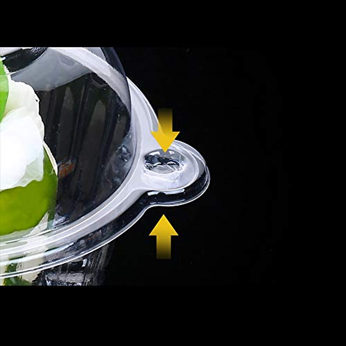 100 Pack Plastic Dome Single Cupcake Carrier Individual Muffin Boxes Holder Cups