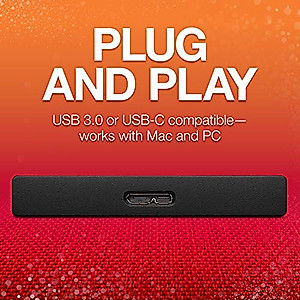 Seagate Ultra Touch HDD 2TB External Hard Drive – Black USB-C USB 3.0, 1yr Mylio Create, 4 month Adobe Creative Cloud Photography plan and Rescue Services (STHH2000400)