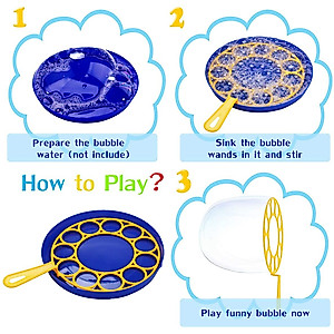 B bangcool Big Bubble Wands Set: Large Bubble Maker, Giant Bubble Wand Bubbles Maker with Tray Bubble Sticks for Kids