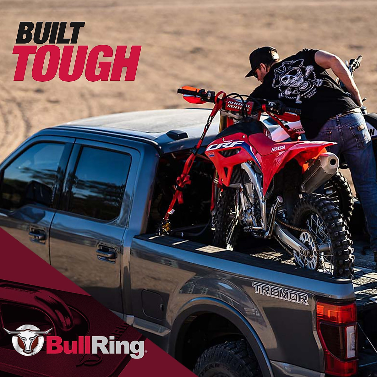 Bull Ring Retractable Truck Bed Tie Down Anchors for Ford F150 2015-24, Super Duty 2017-24, Raptor 2017-24 – Flush Fit, Easy Install, (4 Pack)