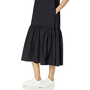 The Drop Women's Ilana Sleeveless Wide Hem Maxi Dress, Black, 3X Plus Size