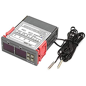 Jeanoko STC-3008 50/60Hz Dual Display Dual NTC Probe Sensor 10A -50°C-70°C Digital Temperature Thermostat Controller (110~220V)