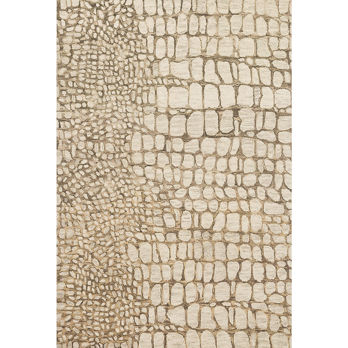 Loloi Masai Rug, Neutral 5'-0" x 7'-6" Area Rug – Animal Print Accent Rugs for Living Room, Bedroom, Entryway & Hallway, No Shed High Traffic Area Home Decor Rug