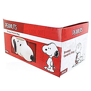 ICUP Peanuts Snoopy Molded Head Ceramic Mug, Clear