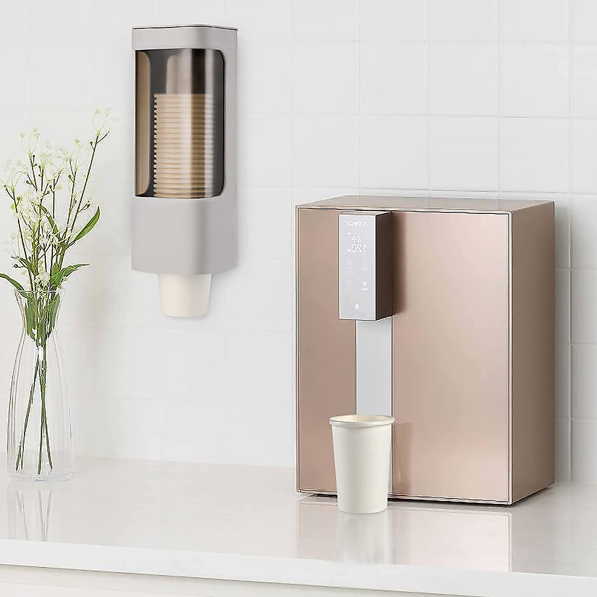 [300 Count - 4 oz] Small Paper Cups, Mouthwash Cups Bathroom Cups Mini Cups Small Disposable Cups