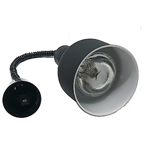 KOUWO Hanging Food Heat Lamp Buffet Food Warmer Light Heating Lamp for Food Commercial (Black)