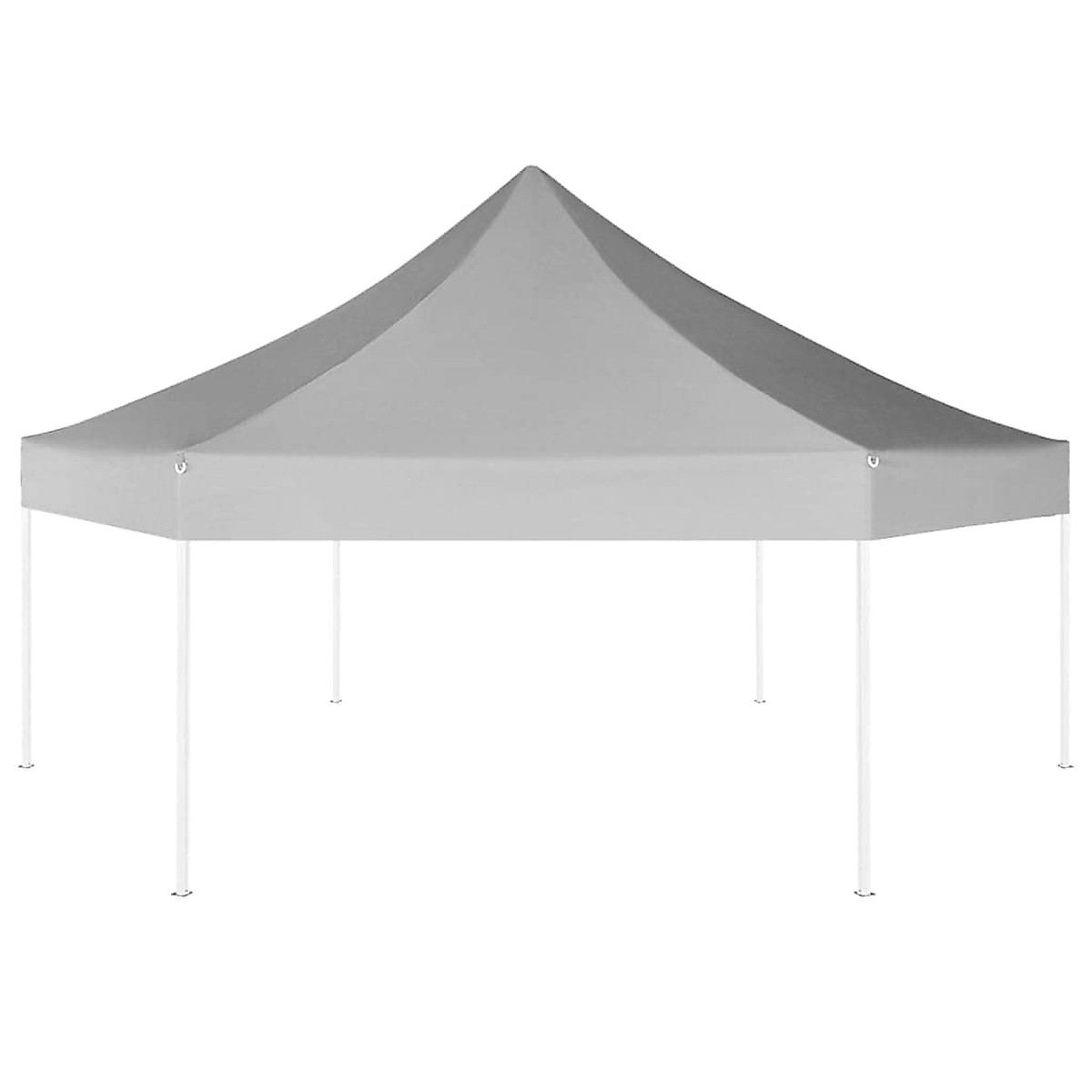 Hexagonal Pop-Up Foldable Marquee Outdoor Tent for Backyard Awnings for Decks BBQ Gazebo Gray 11.8'x10.2' Suitable for Market Stalls, Market Fairs, Gardens, Farms