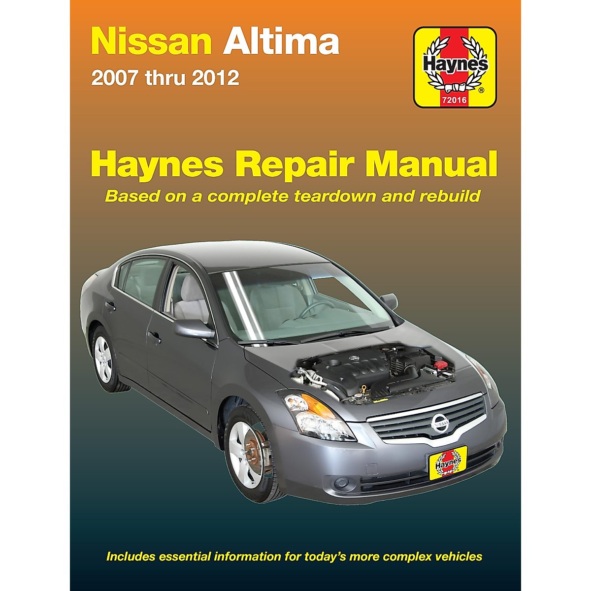 Nissan Altima (07-12) Haynes Repair Manual (Does not include information specific to hybrid models. Includes thorough vehicle coverage apart from the specific exclusion noted)