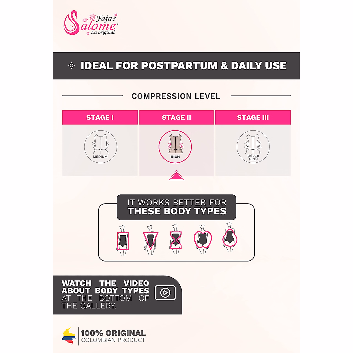 Salome 0313 Vest Girdle Colombian Waist Trainer Fajas Reductoras y Moldeadoras Cinturillas Colombianas de Mujer para Adelgazar Black M