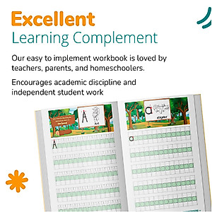 Channie's Alphabet Tracing & Writing Pad, Practice Visual Handwriting & Storytelling Workbooks, 80 Pages Front & Back, 40 Sheets, Grades PreK – 1st, Size 8.5” x 11” Summer School, Summer Bridge