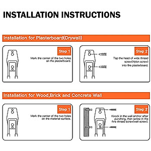 2Pcs Ironing Board Hook Wall Mount, Wall Mount Ironing Board Holder, Ironing Board Hanger Wall Mount, Ironing Board Wall Mount, for Laundry Rooms, Utility Rooms, Closetssaving, No Ironing Board