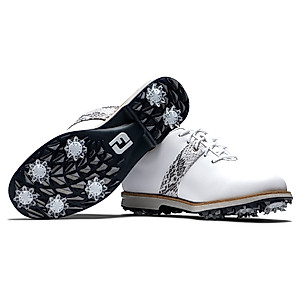 FootJoy Women's Premiere Series Previous Season Style Golf Shoe, White/Croc Print, 6