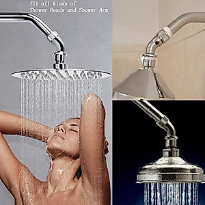 Darineey Shower Elbow Adapter for Shower Head 45°Angle G1/2 Male to Female Shower Head Extender Connector