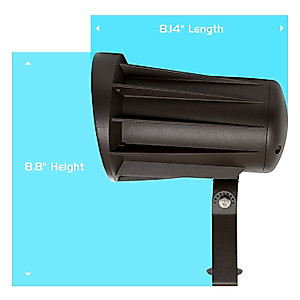 Westgate Lighting LED Outdoor Landscape Garden Bullet Flood Lights - Path Walkway Lawn Spotlights - Trunnion Mount - IP65 Waterproof - High Lumen - 120-277V (42W 3000K Warm White Trunnion)