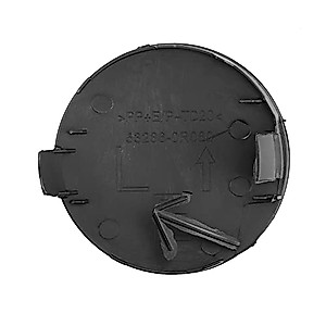 X AUTOHAUX 1 Pair Car Front Bumper Tow Hook Cover 53286-0R060 53285-0R060 for Toyota RAV4 2013-2015 Tow Hook Eye Lid Cover Trailer Cap Black