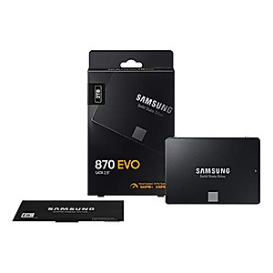 Samsung 870 EVO 2TB, V-NAND, 2.5" . 7mm, SATA III 6GB/s, R/W(Max) 560MB/s/530MB/s, 98K/88K IOPS, 1,200TBW, 5 Years