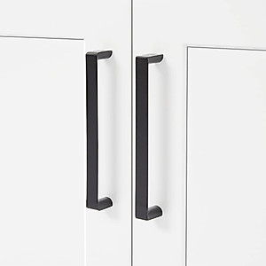 DKB Isabella Bathroom Vanity Base Cabinet 48" White, Single Sink Configuration, 2 Soft Closing Doors, 9 Full Extension Dovetail Drawers, Toe Kick, Matte Black